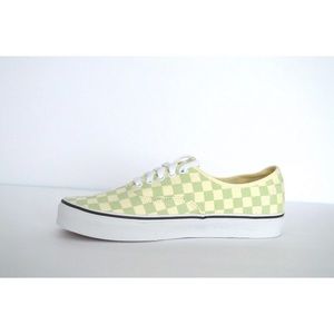 Vans | Shoes | Vans Authentic Checker Green Sneaker Shoes 85 | Poshmark